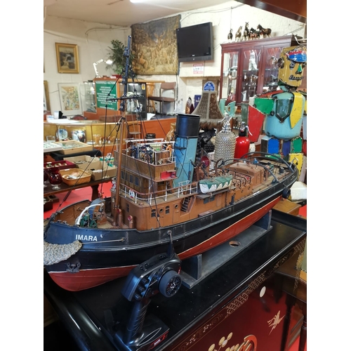Large fully working remote control tug boat with new battery