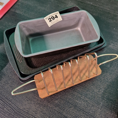 Collection Of small cooking Trays - 1 Bread tray - 1 Toast Holder