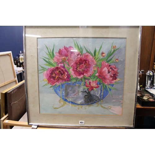 DAVID PATTERSON, still life of roses, watercolour, signed and dated ...