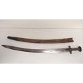 Antique Victorian Indian army Talwar sword with leather scabbard and ...