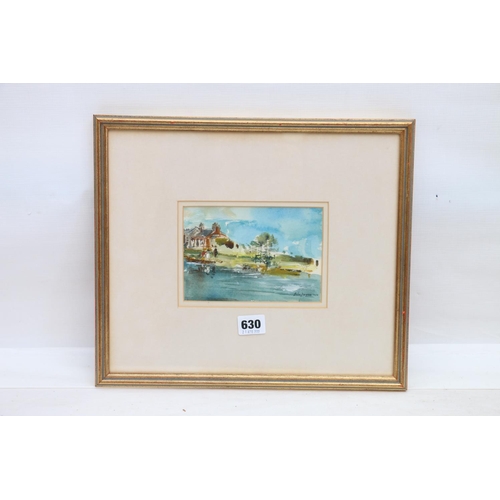 JOHN FORGAN (of Linlithgow), Canal Cottages, watercolour, signed and ...