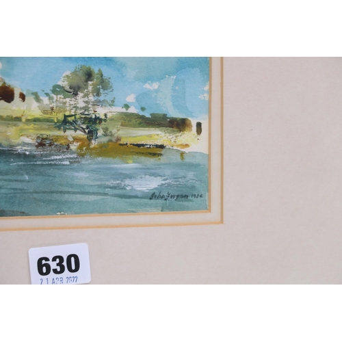 JOHN FORGAN (of Linlithgow), Canal Cottages, watercolour, signed and ...