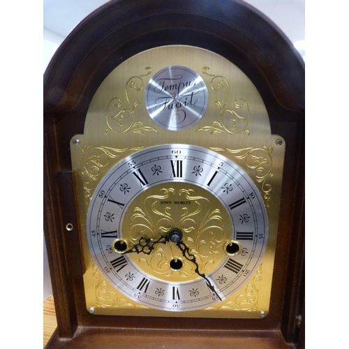Tempus Fugit triple train mantel clock retailed by John Morley.