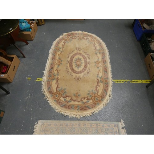 Three modern rugs to include oval Kayam rug 158cm x 98cm, Eastern rug ...