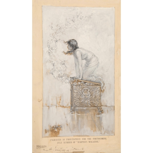 Frederick Stuart Church (American 1842-1924) Unframed monochromatic ...