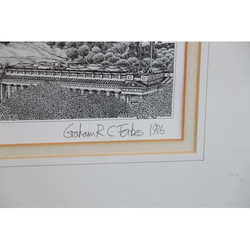 GRAHAM R C FORBES, Edinburgh from Princes Street, print, signed and ...