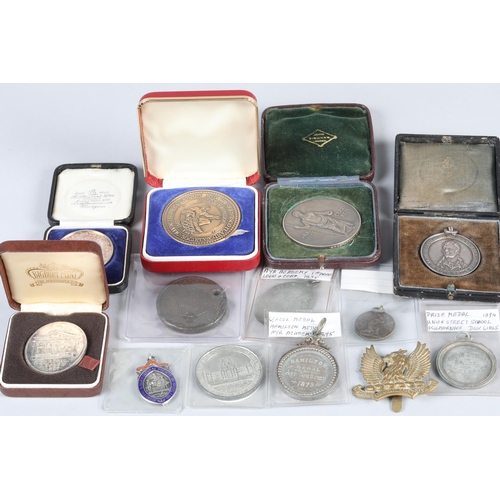 Assorted silver and bronze medals to include a 1813 Birmingham ...
