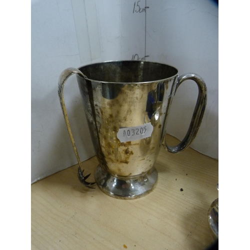 Group of EP to include cruet set on stand, toast rack, tankard ...