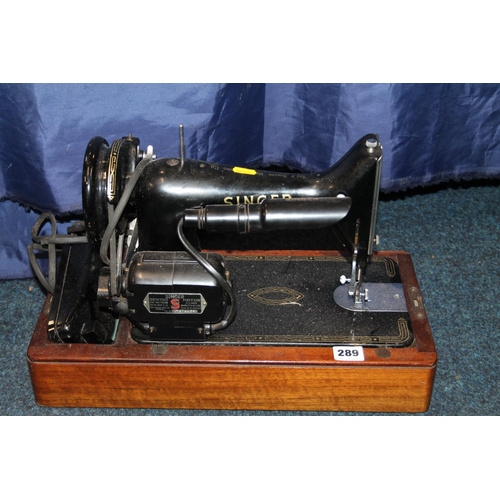 Singer sewing machine.