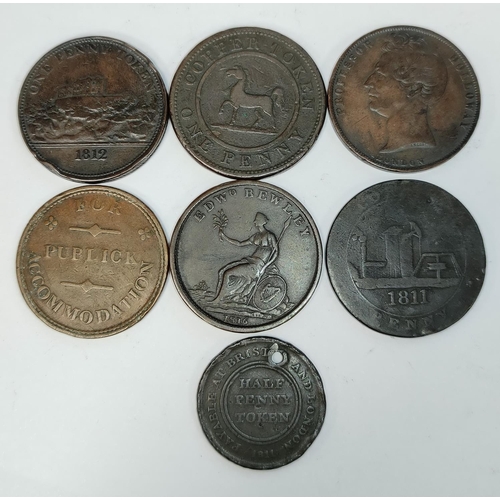 British 19th century Trade Tokens: lot comprising of an 1812 Birmingham ...