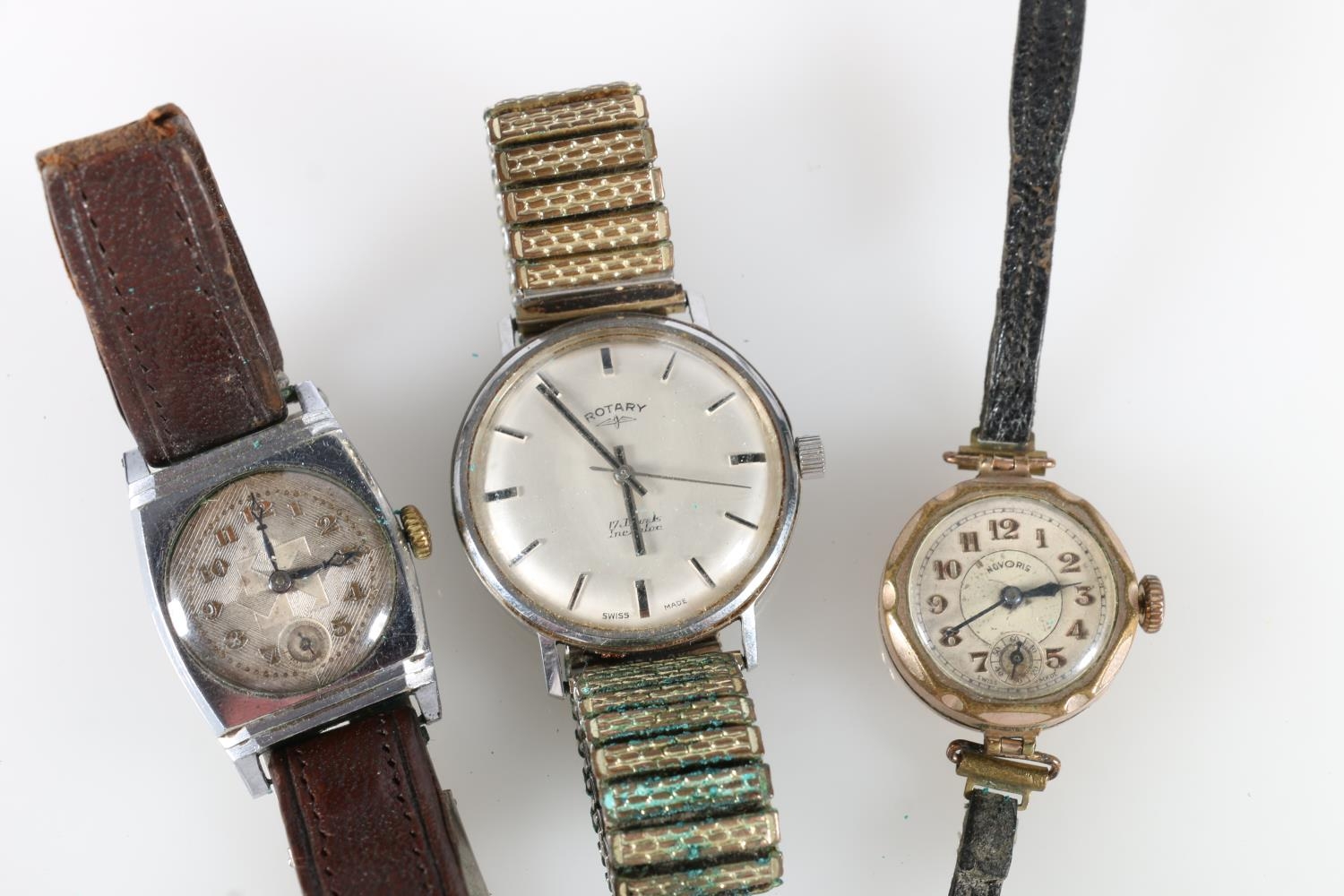 Three watches to include Rotary, Novoris, and another.