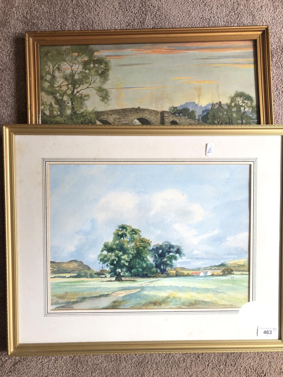 IAN R MACGREGOR, On The Carse Near Stirling, watercolour, signed lower ...