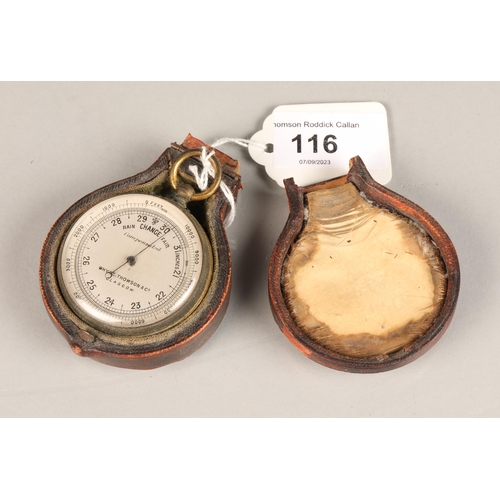 Whyte Thomson & Co. Glasgow antique pocket compass / barometer in ...