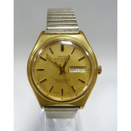 Swiss Emperor: 25 jewels self winding incabloc gents wristwatch circa ...