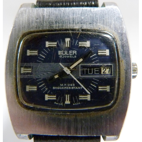 Buler: 17 jewels 22757 M.P. 043 shock resistant manual wind gents ...