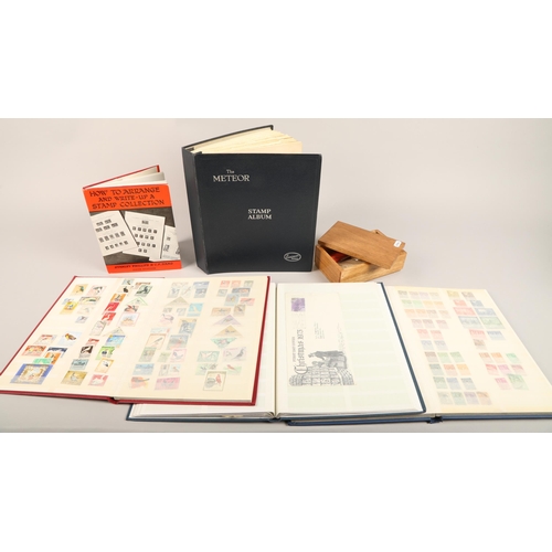 Box of various stamp albums and stamp books