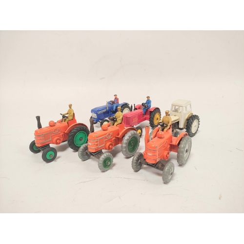 Dinky Toys. Six diecast tractors to include three Field Marshall ...