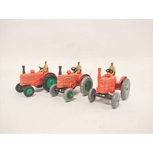 Dinky Toys. Six diecast tractors to include three Field Marshall ...