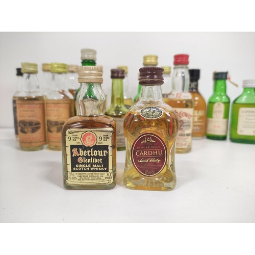 Collection of Malt whisky miniatures, most circa 1970s / 80s, to ...