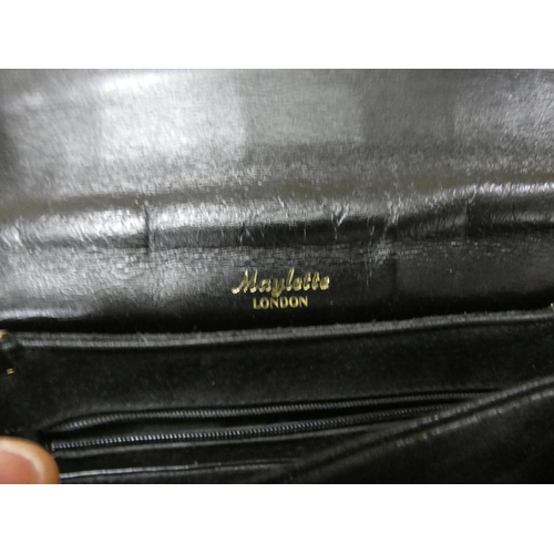 Vintage Maylette leather black handbag.