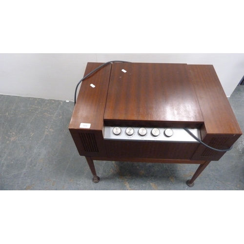 HMV gramophone containing Garrard Type AT5 turntable, with original ...