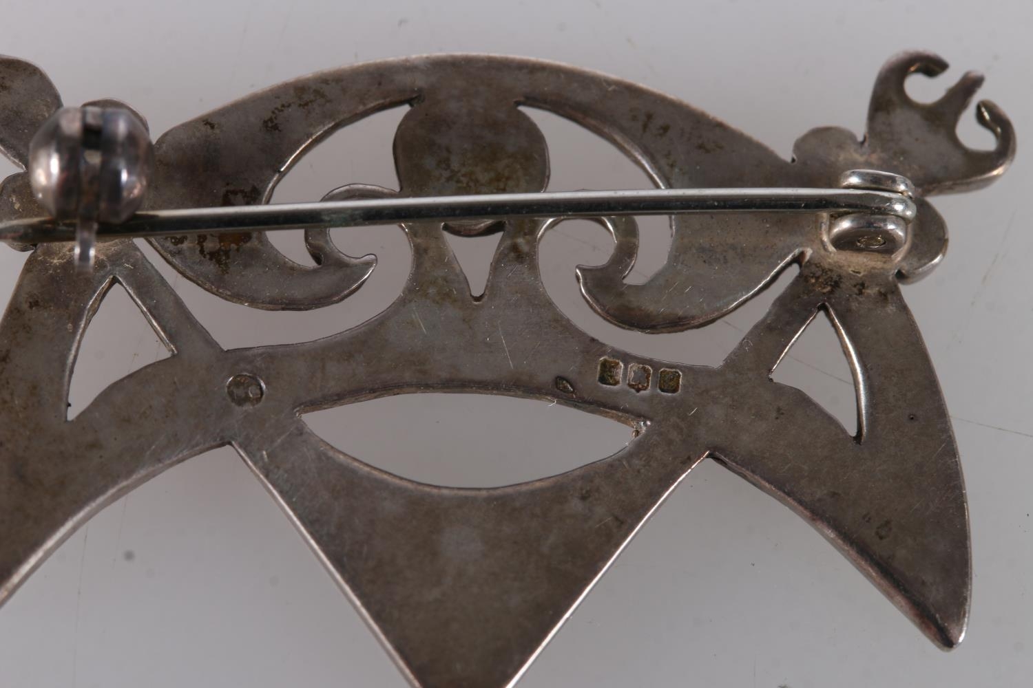 Malcolm Gray of Ortak hallmarked silver brooch c1985