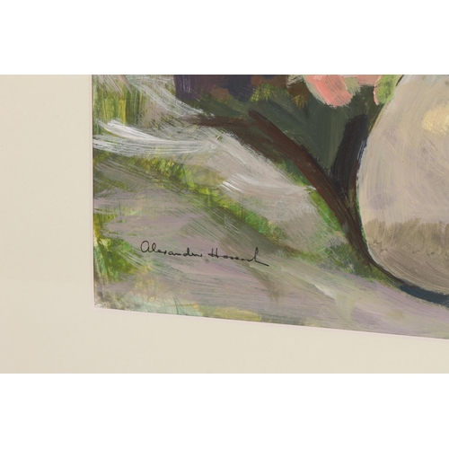 ALEXANDER HANNAH, still life vase of flowers, oil painting, signed ...