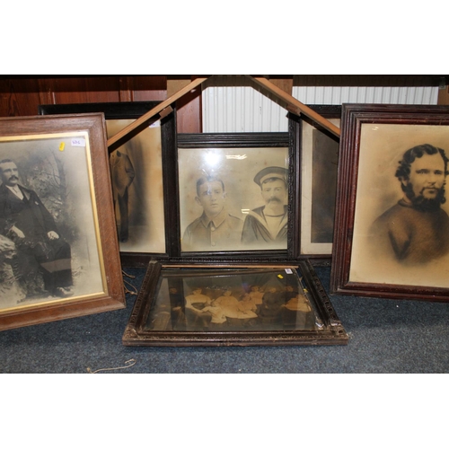 Set of six framed portrait prints. (6)