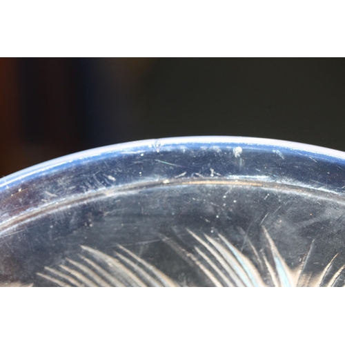 Jobling Fir Cone opalescent glass shallow bowl, 27cm.