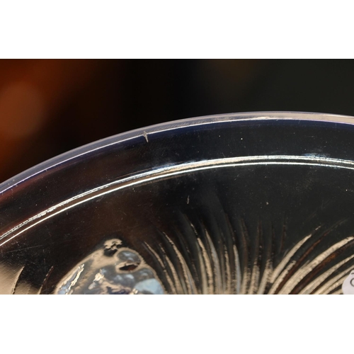 Jobling Fir Cone opalescent glass shallow bowl, 27cm.