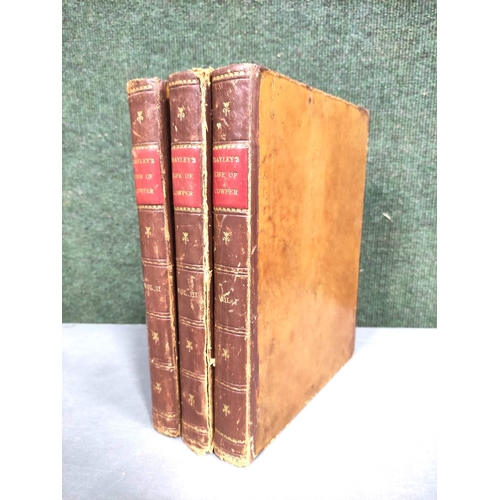 COWPER WILLIAM. The Life & Posthumous Writings. Ed. by William Hayley ...