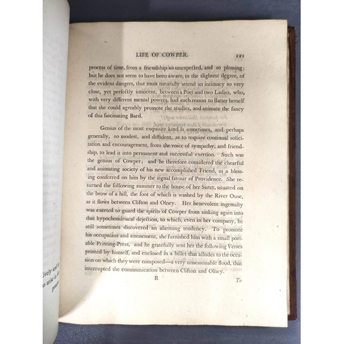 COWPER WILLIAM. The Life & Posthumous Writings. Ed. by William Hayley ...