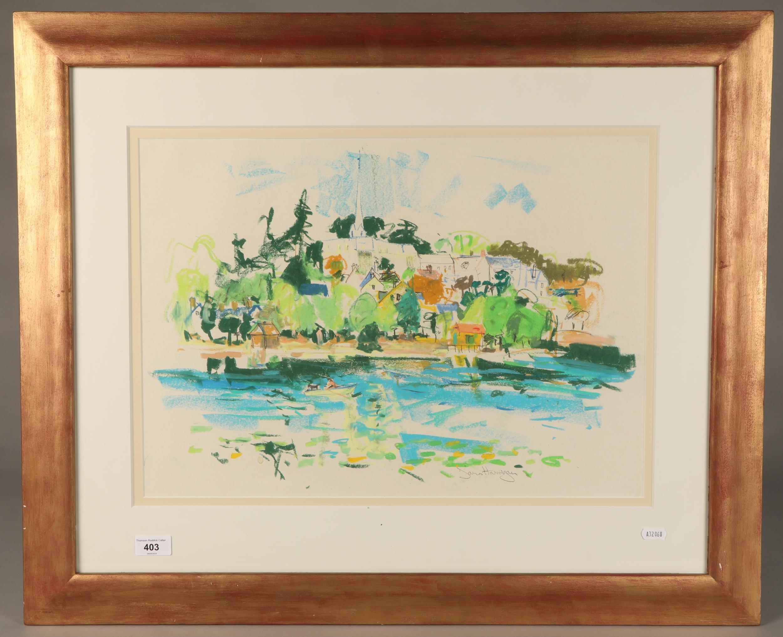 James Harrigan, pastel landscape on paper, 37cm x 53cm, 65cm x 79cm ...