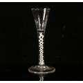 George III cordial glass c1770, the half fluted conical bowl above ...