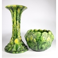 Ault Art Nouveau Pottery 'Oceana' jardiniere and base, c1900, moulded ...