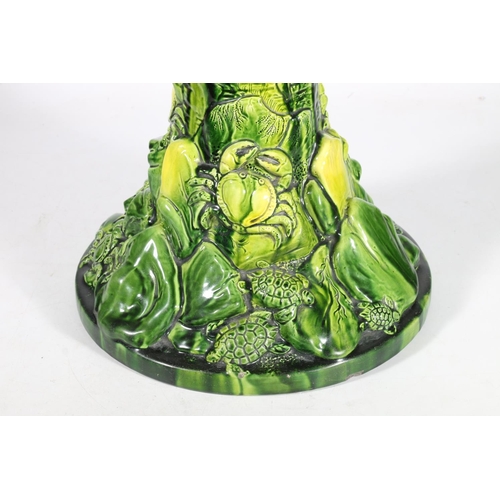 Ault Art Nouveau Pottery 'Oceana' jardiniere and base, c1900, moulded ...