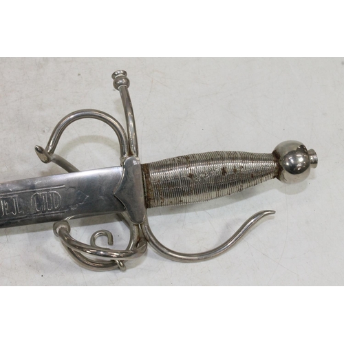 Spanish rapier style sword, the blade with inscription 'Colada Del Cid ...