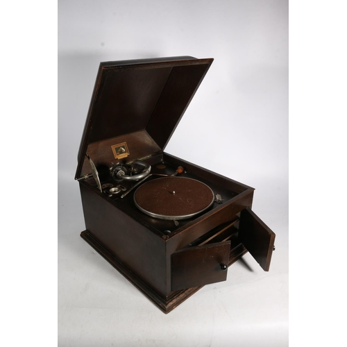 His Masters Voice (HMV) gramophone model No.10 with winder.