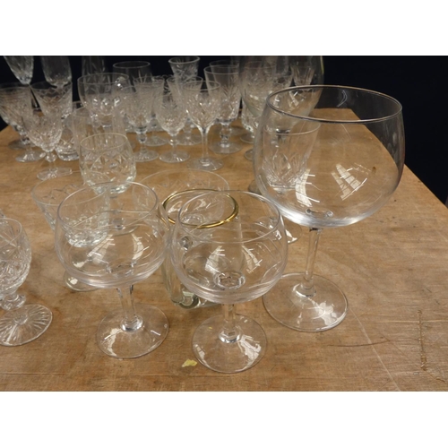 Large collection of mixed glassware to include crystal serving dish ...