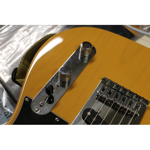 Fender Telecaster six string electric guitar with Fender strap in hard ...