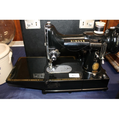 Singer 222K model compact sewing machine in original carry case with ...