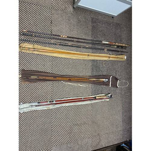 Greenheart fly fishing rod, fibre glass fishing rod, Three-piece fly ...