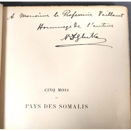 GHIKA PRINCE NICOLAS D. Cinq Mois au Pays des Somalis. Half title with ...