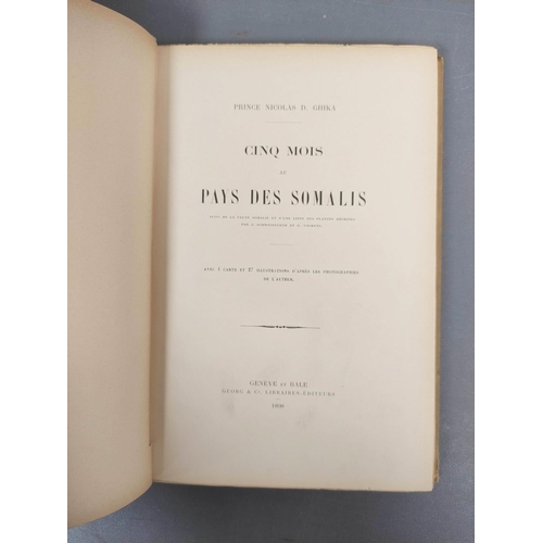 GHIKA PRINCE NICOLAS D. Cinq Mois au Pays des Somalis. Half title with ...