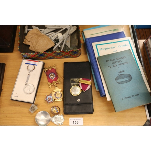 Masonic interest, a silver gilt RAOB jewel badge, a silver and enamel ...