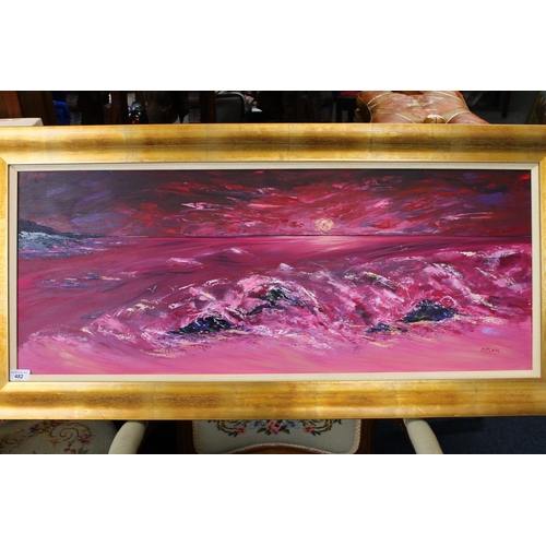 CHRISTINE MCLEAN, Crimson Atlantic Waters, oil painting on canvas ...