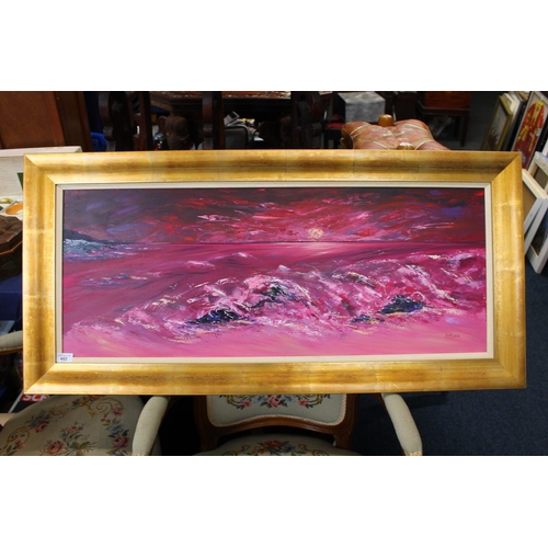 CHRISTINE MCLEAN, Crimson Atlantic Waters, oil painting on canvas ...