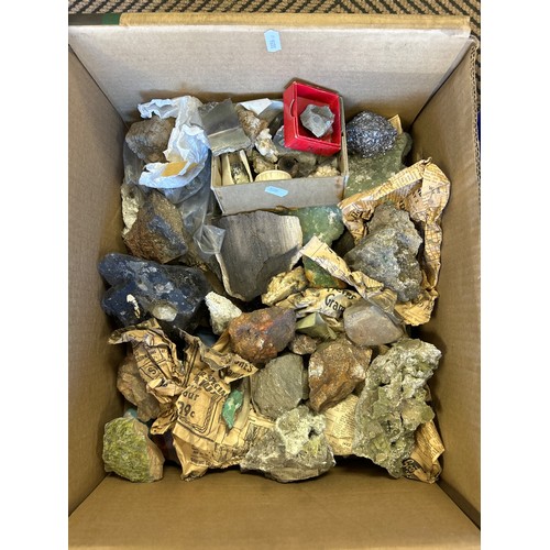 Large assortment of geological rock and gem samples, raw crystals ...
