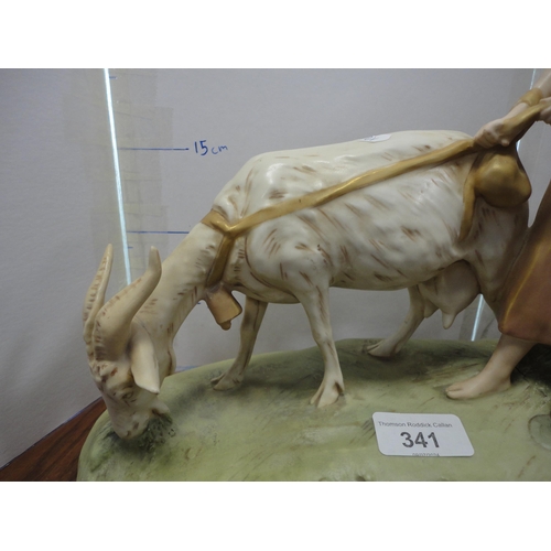 Royal Dux model of a goat herder.
