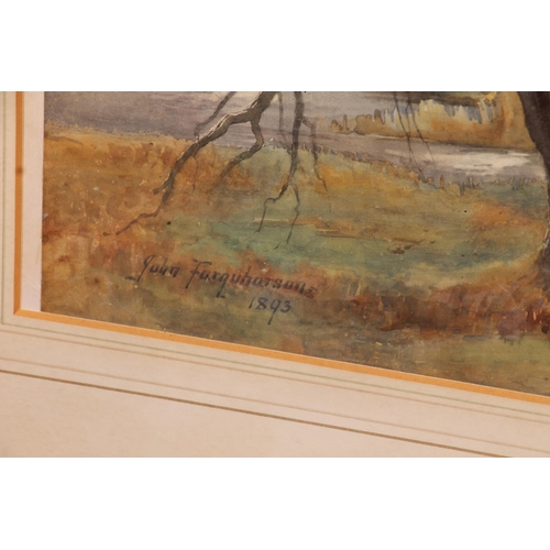 JOHN FARQUHARSON (British 1865-1931), mill before a river, watercolour ...